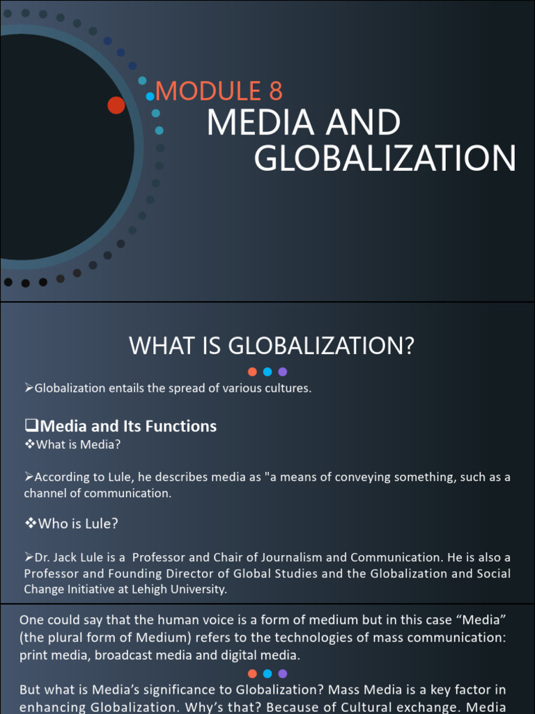Module8 MEDIA&GLOBALIZATION | PDF | Mass Media | Imperialism