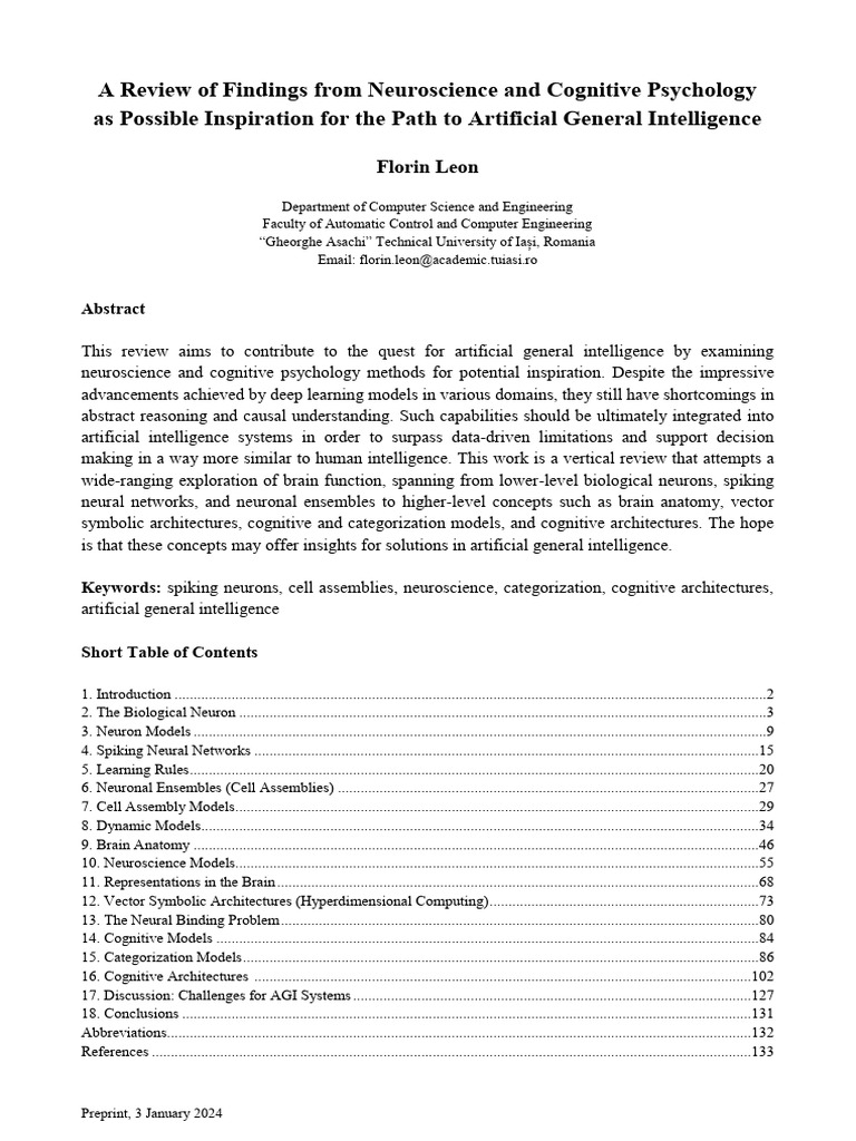 A Review of Findings From Neuroscience and Cognitive Psychology As ... A Review of Findings From Neuroscience and Cognitive Psychology As ...