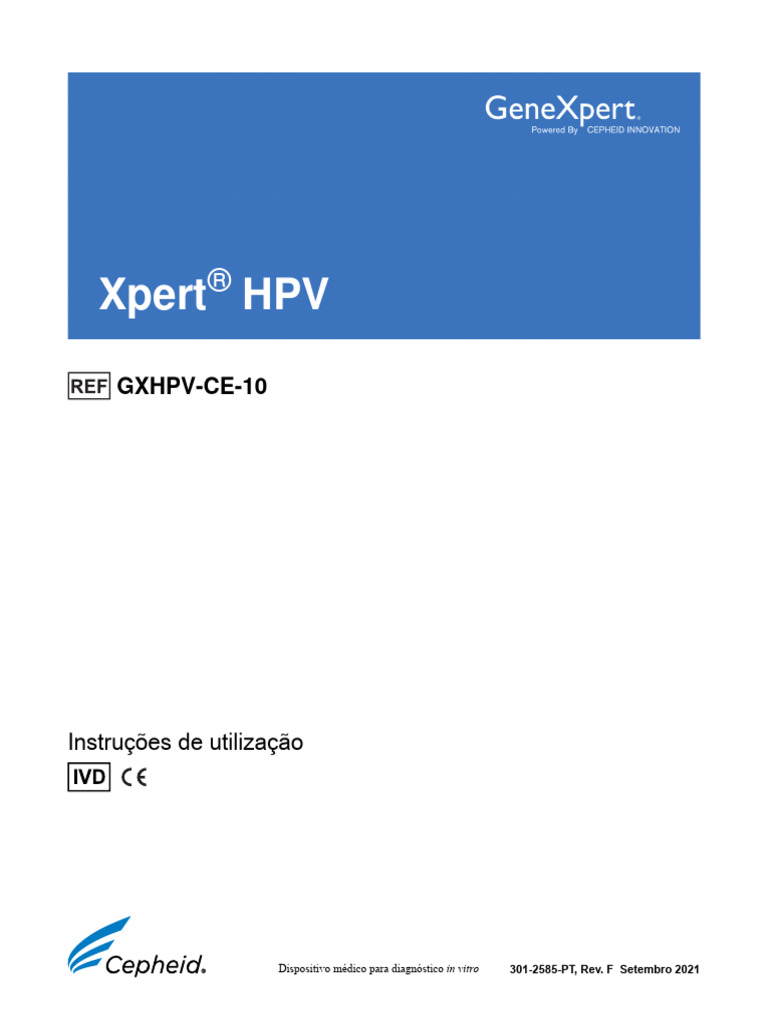 Xpert HPV: GXHPV-CE-10 | PDF | Câncer cervical | Especialidades médicas