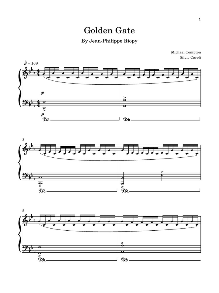 Golden Gate by Riopy - Sheet Music | PDF