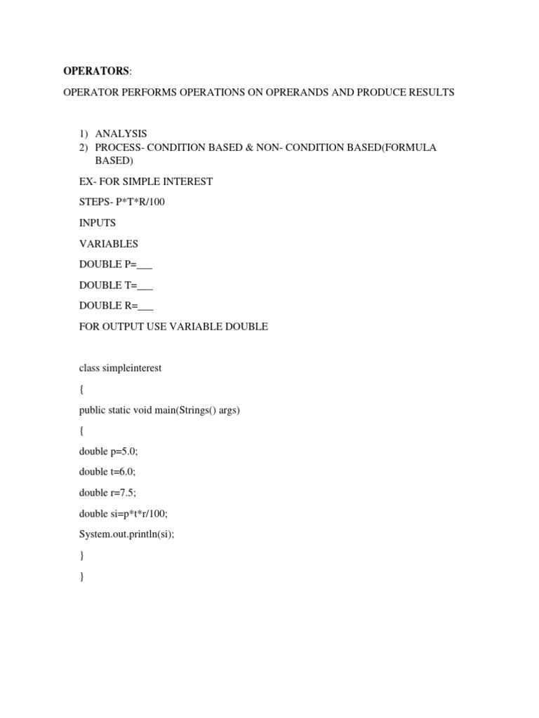 Java Notes Final Pdf Constructor Object Oriented Programming Programming