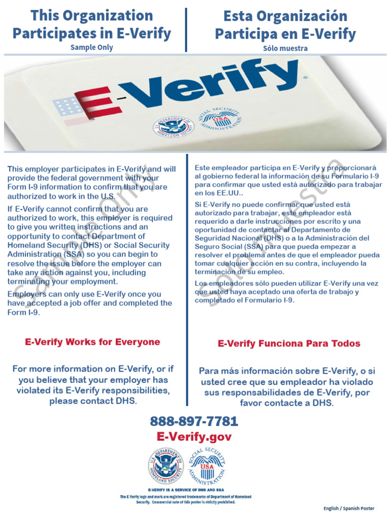 EVerify Posters | Download Free PDF | Business | Government