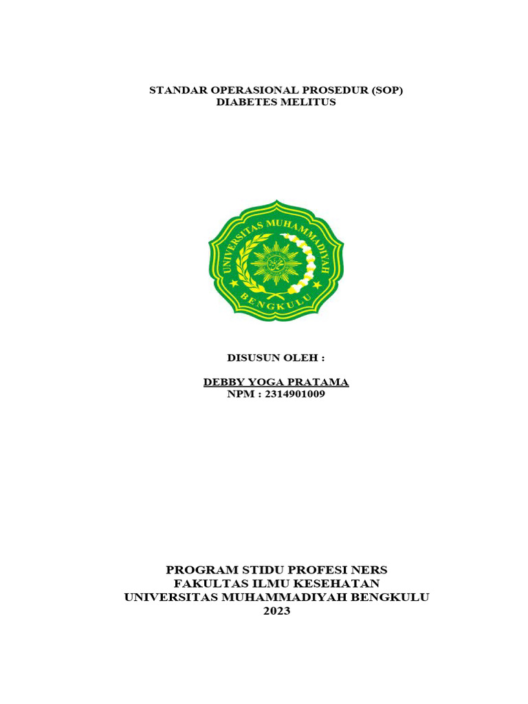 SOP Penanganan Diabetes Melitus | PDF