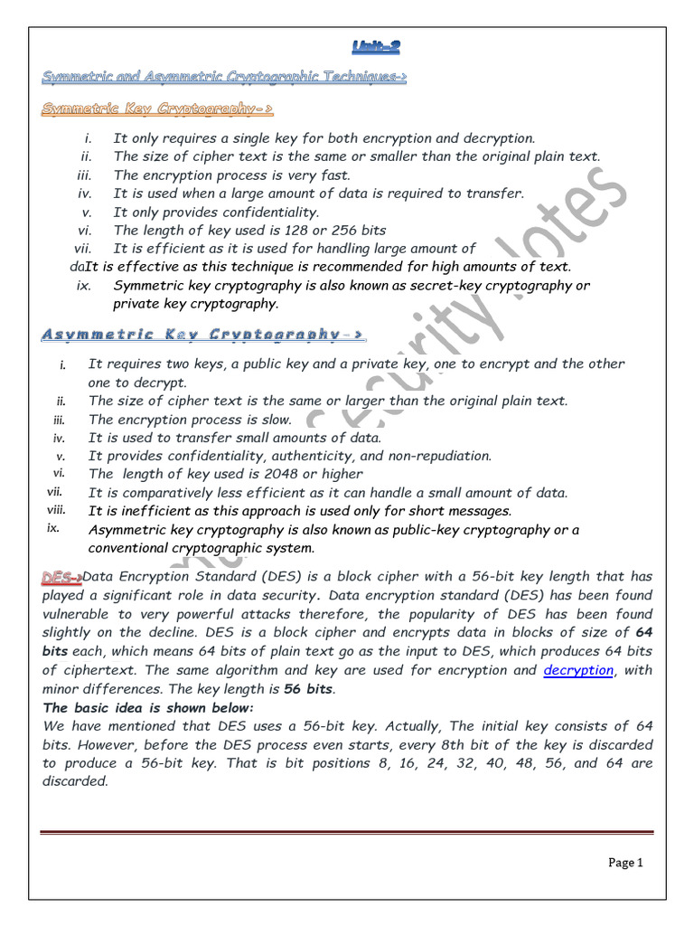 Unit 2 | PDF | Public Key Cryptography | Cryptography