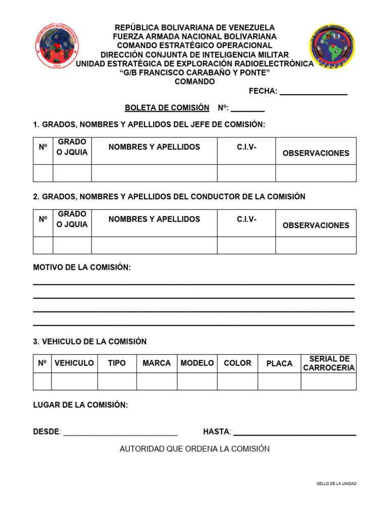 Boleta de Comisión | PDF