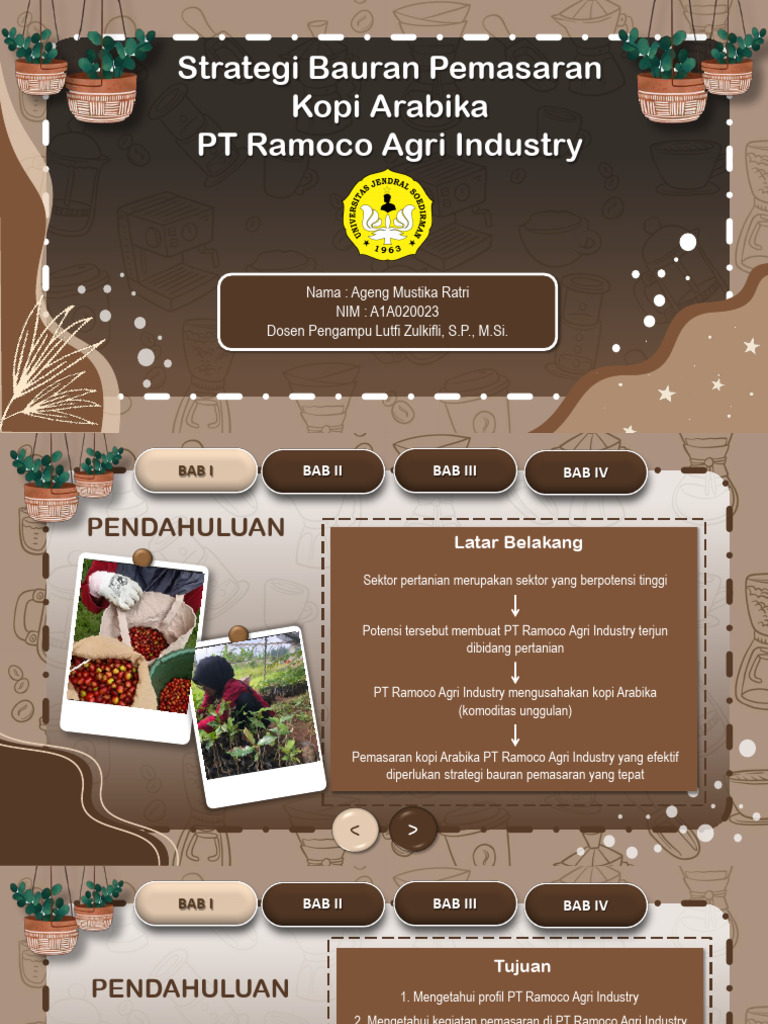 Strategi Bauran Pemasaran Kopi Arabika PT Ramoco Agri Industry - Ageng ...