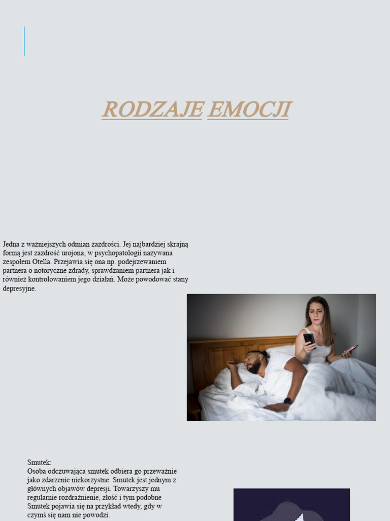 Rodzaje Emocji | PDF