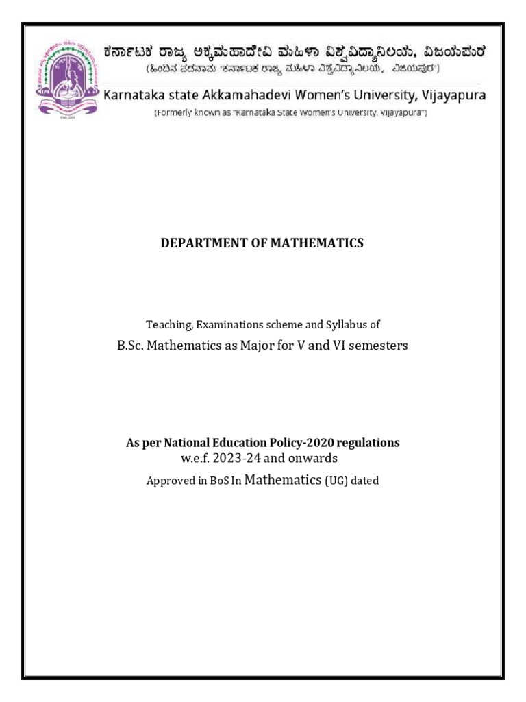 Ug Nep 5th and 6th Sem Mathematics | PDF | Eigenvalues And Eigenvectors ...