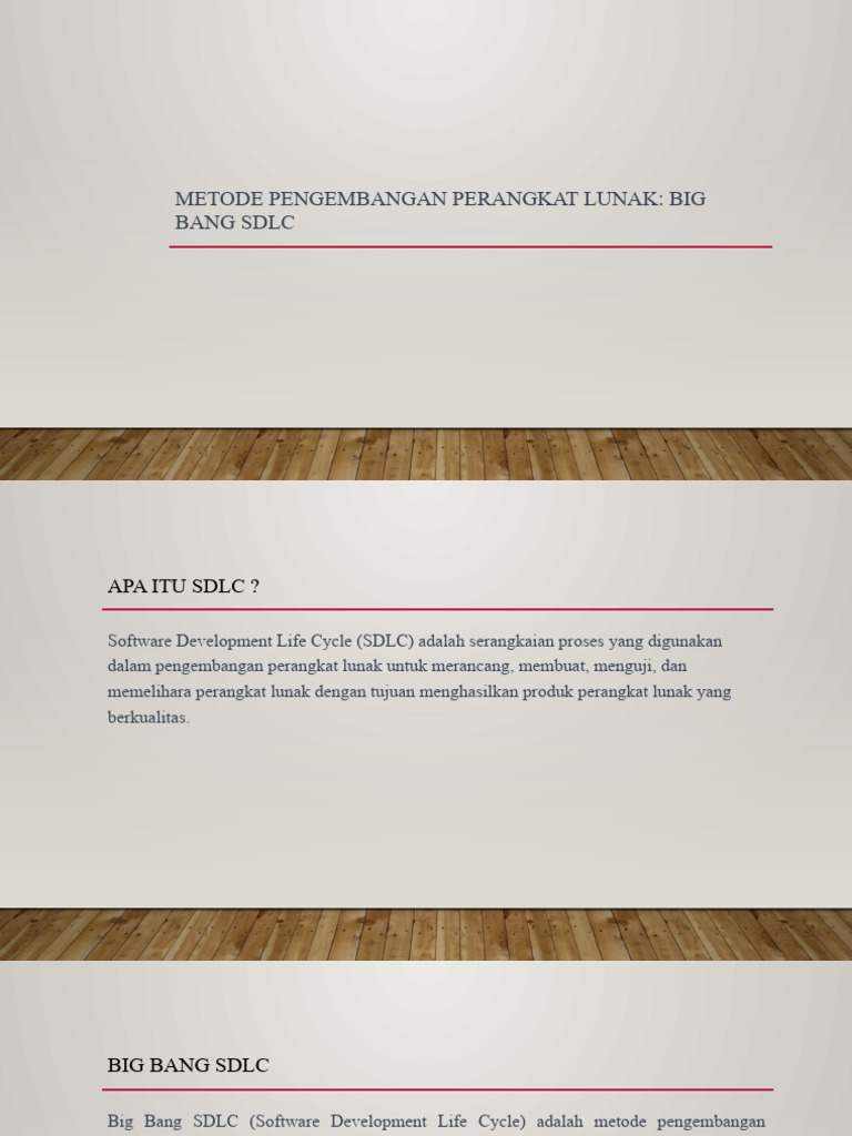 Metode Big Bang dalam SDLC | PDF