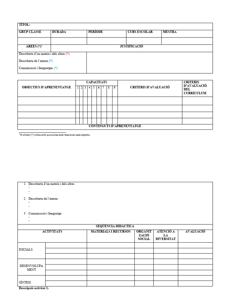 Graella Programació | PDF