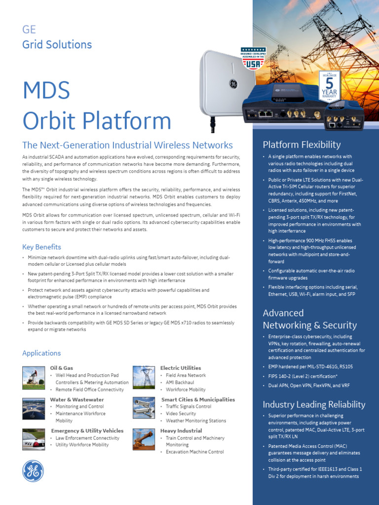 MDS Orbit Platform EN 12781H 202301 | PDF | Computer Network | Wi Fi