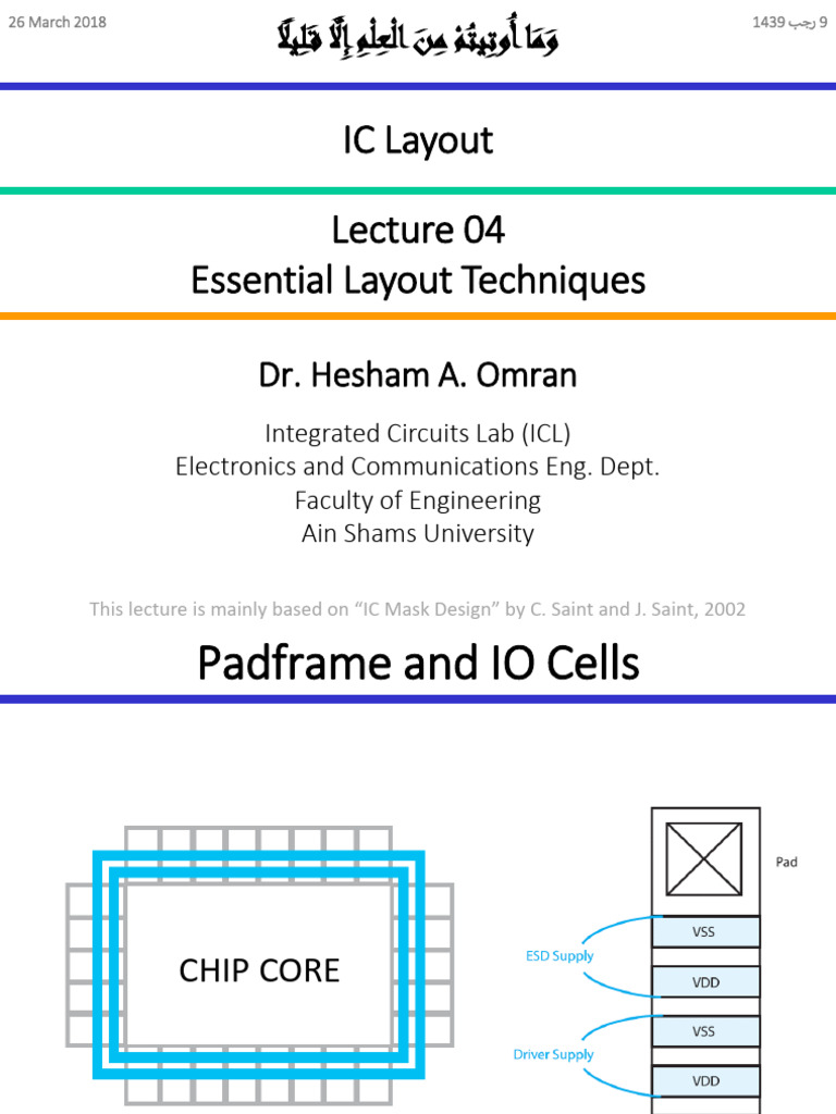 Layout Lec 04 Techniques v01 | PDF | Cmos | Field Effect Transistor