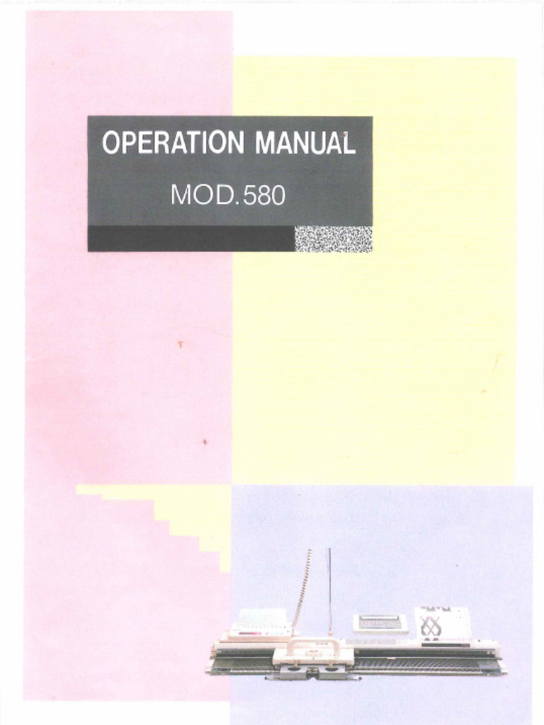 Silver Reed Mod 580 Operation Manual v2 | PDF