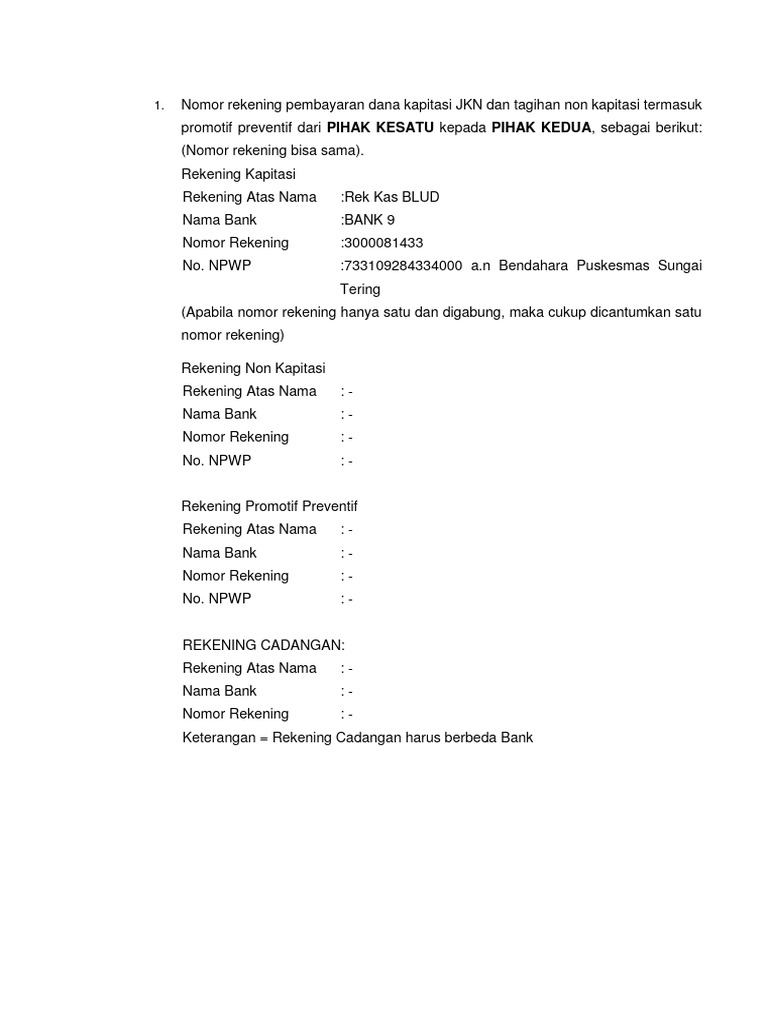 Lampiran Data PKS Puskesmas | PDF