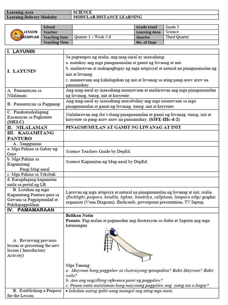 Science 3 - Q3 DLP For CO | PDF