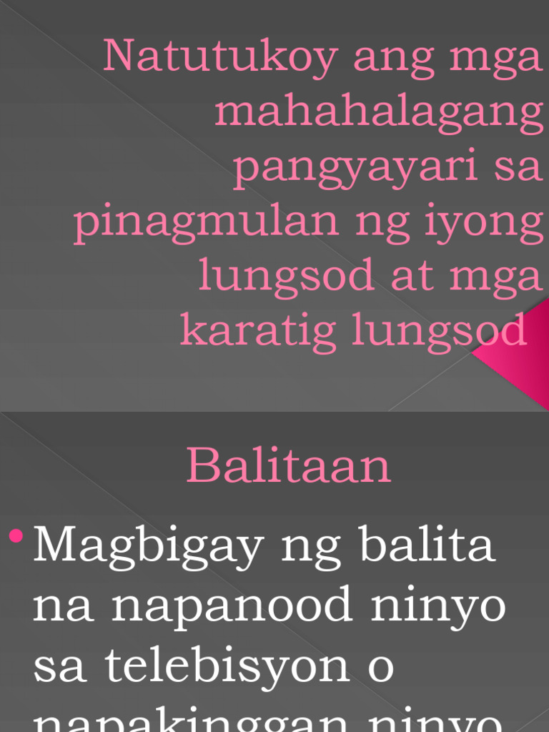 Natutukoy Ang Mga Mahahalagang Pangyayari Sa Pinagmulan NG Inyong ...
