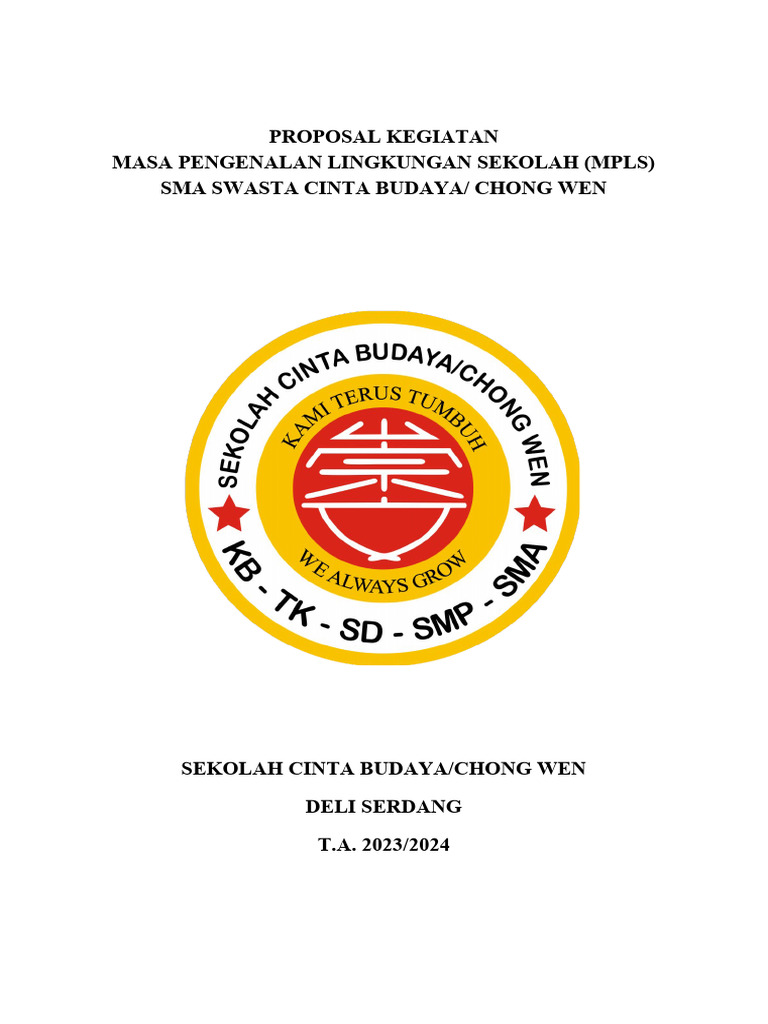 Proposal MPLS SMA Cinta Budaya 2023 | PDF