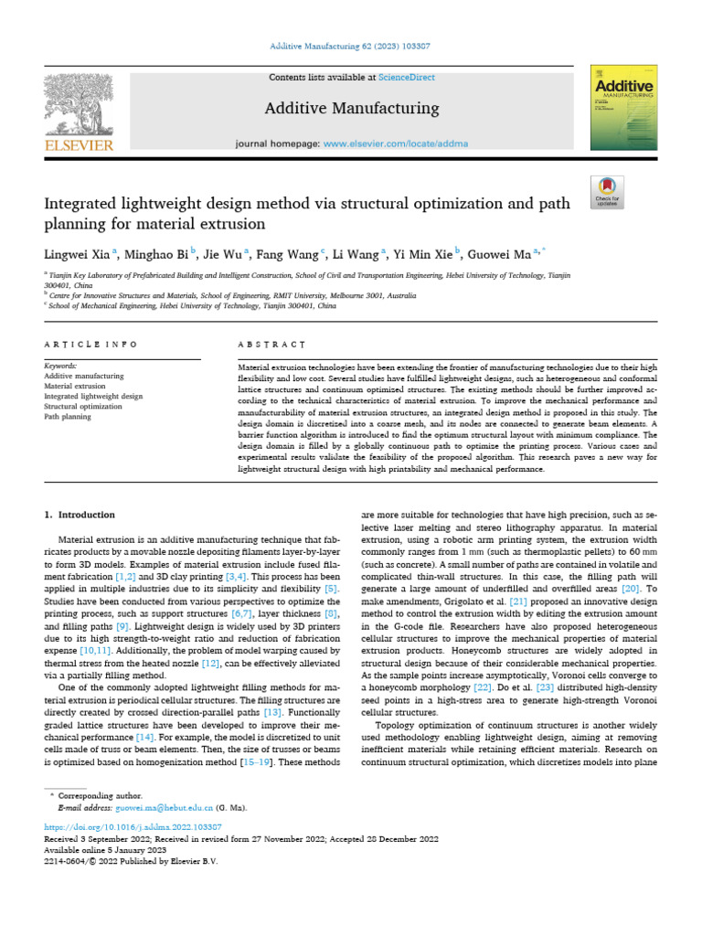 Integrated Lightweight Design Method Via Structural Optimization and ...