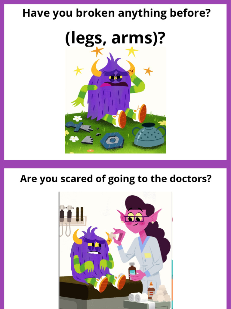 Scaredy Monster Goes To The Doctor - Pre Reading | PDF
