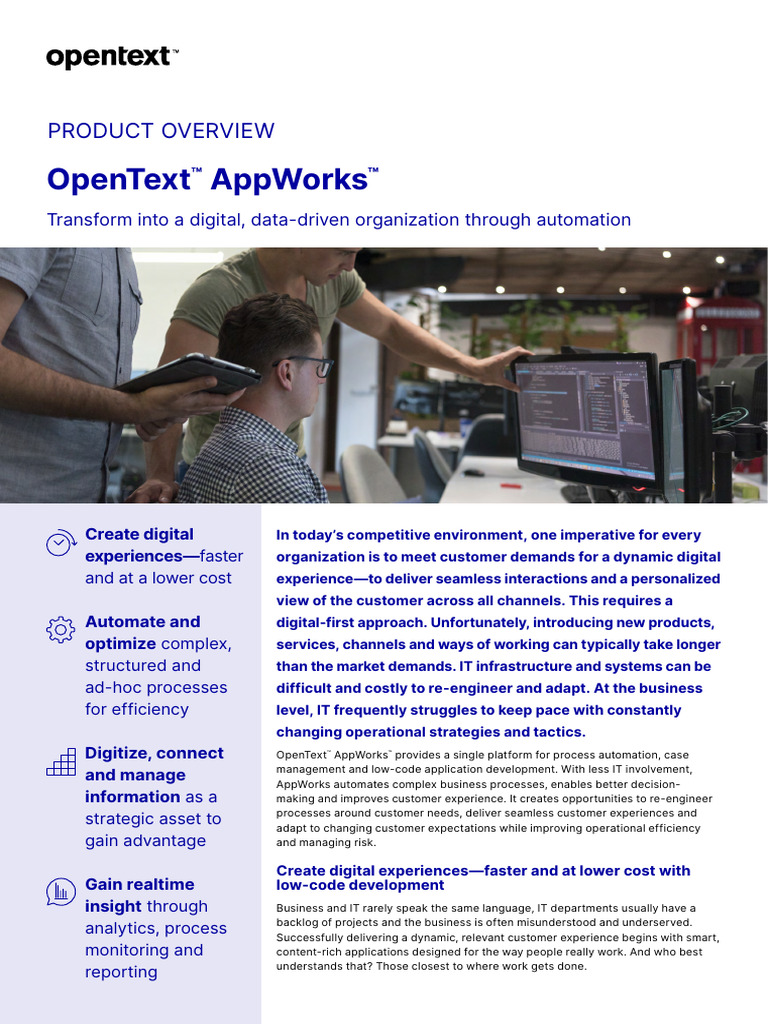 Opentext Po Appworks En Pdf Business Process Automation