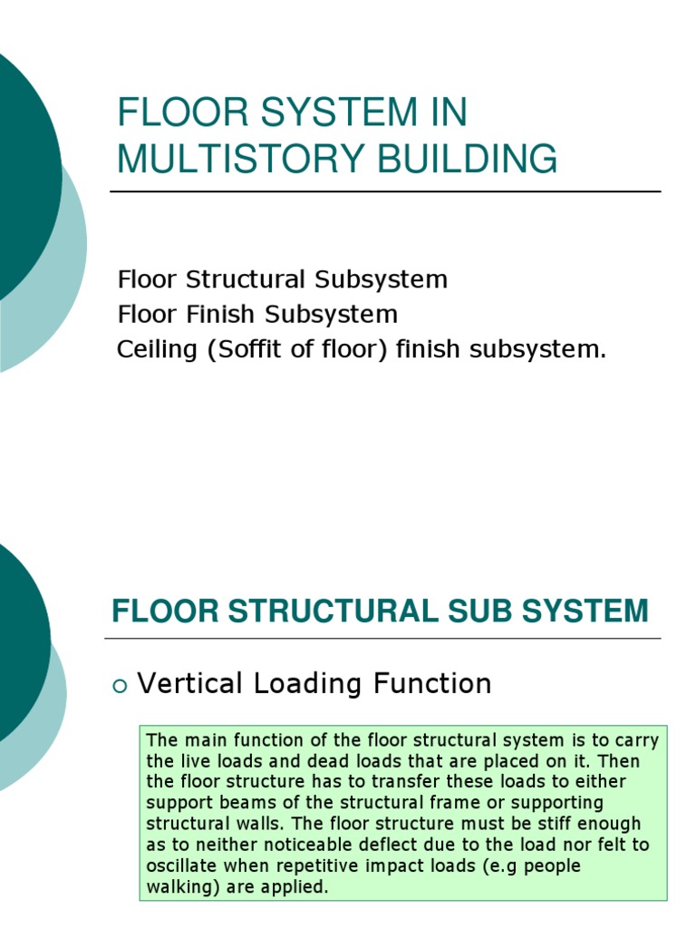 Floor Systems in Multistory Buildings | PDF | Ceiling | Framing ...