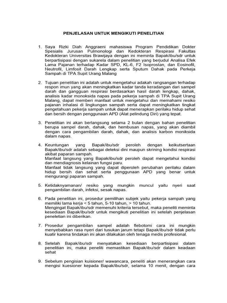 Form Informed Consent Dan PSP Kiki-Fix (Repaired) | PDF