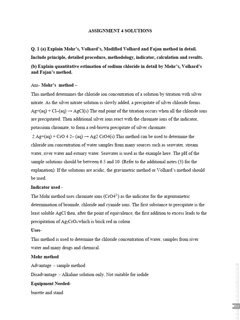 Assignment 4 Solutions | PDF | Ligand | Solubility