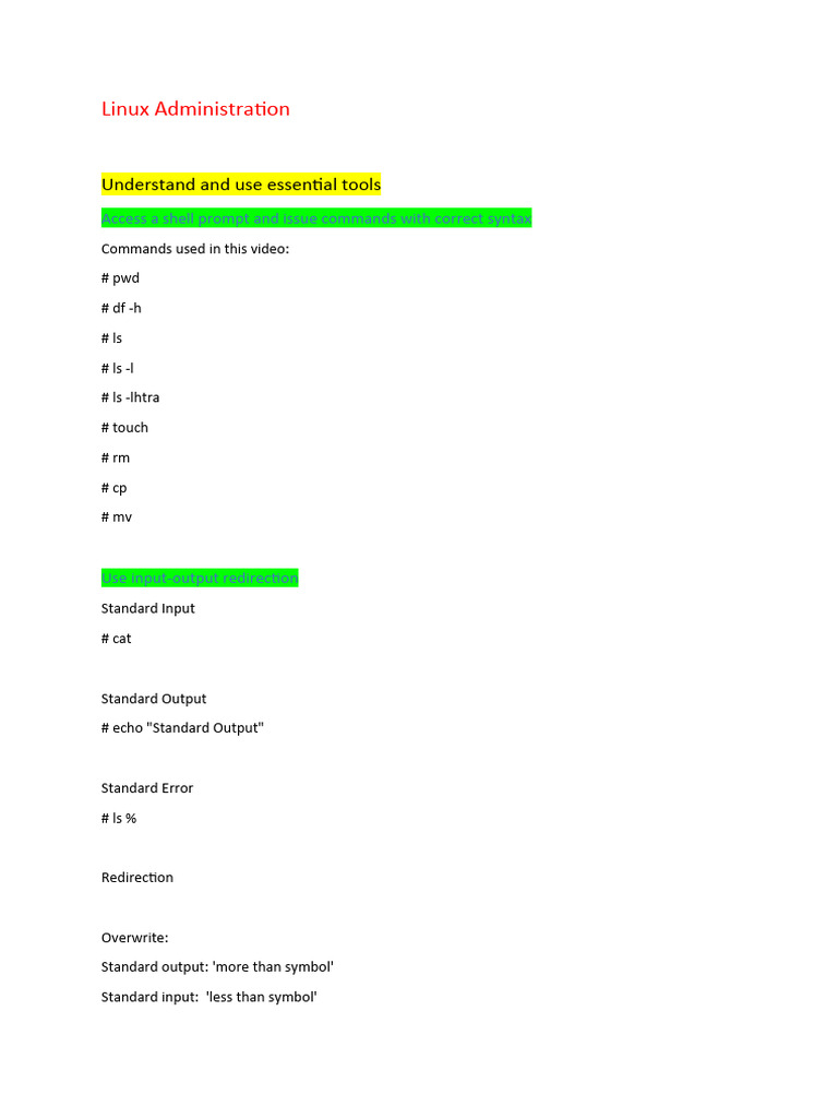 Linux Administration | PDF | Scheduling (Computing) | Computer File Linux Administration | PDF | Scheduling (Computing) | Computer File