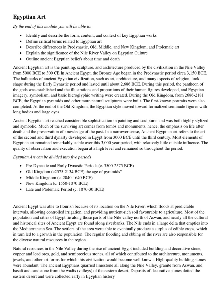 Egyptian Ar1 and Asian Art | PDF | Ancient Egypt