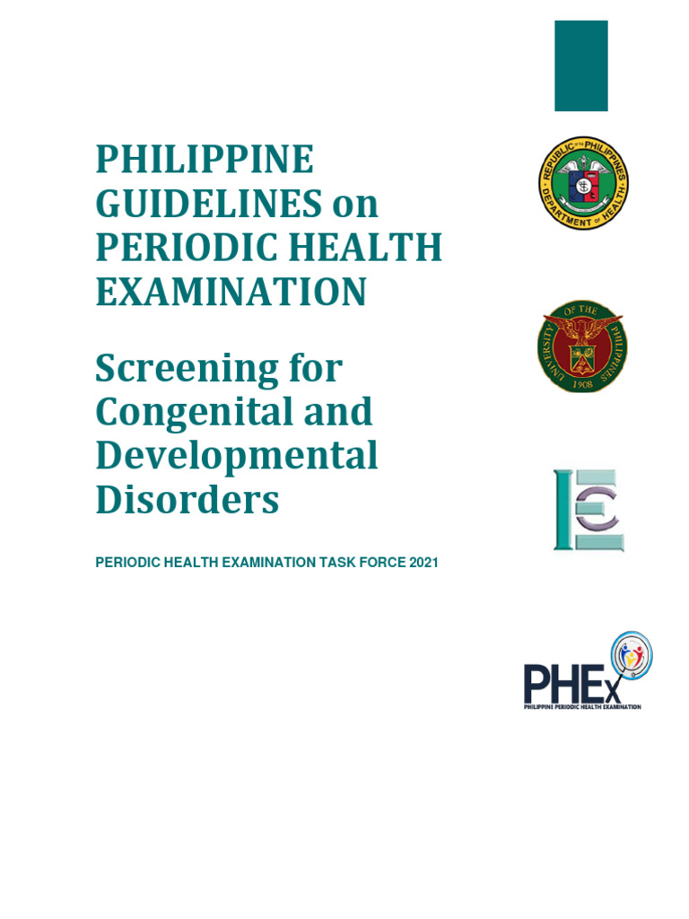 (CPG) Philippine Guidelines On Periodic Health Examination - Screening ...