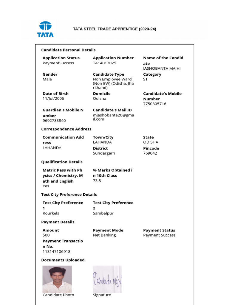 Trade Apprentice Cycle II 2023-24 | PDF