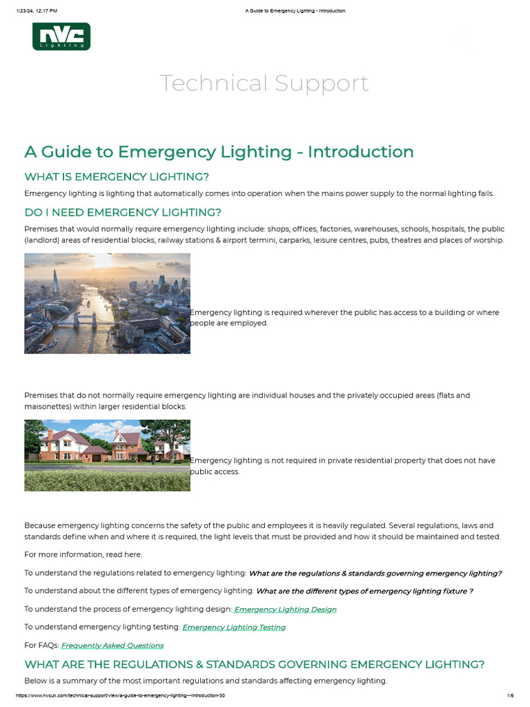 A Guide To Emergency Lighting - Introduction | PDF | Lighting | Safety