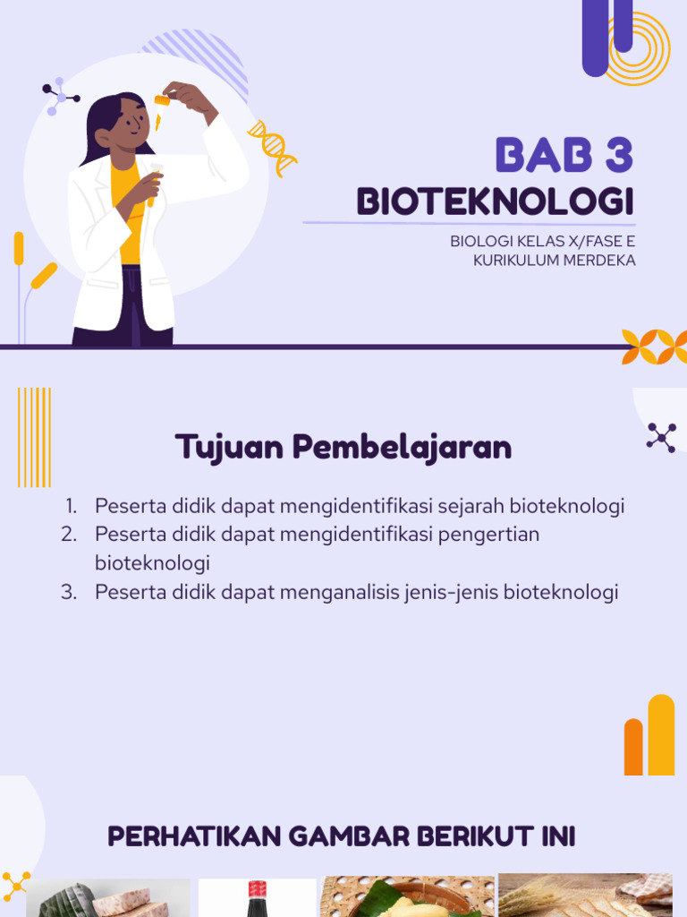 BAB 3 - Bioteknologi - Kelas X - Fase - Kurikulum Merdeka | PDF