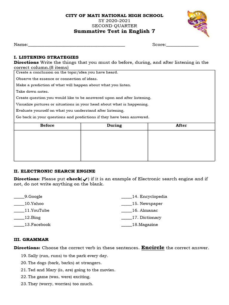 Eng 7 2nd Quarter Pdf Mass Media Information