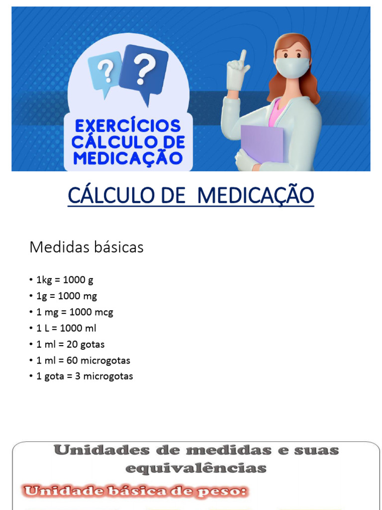Cálculo de Medicação | PDF