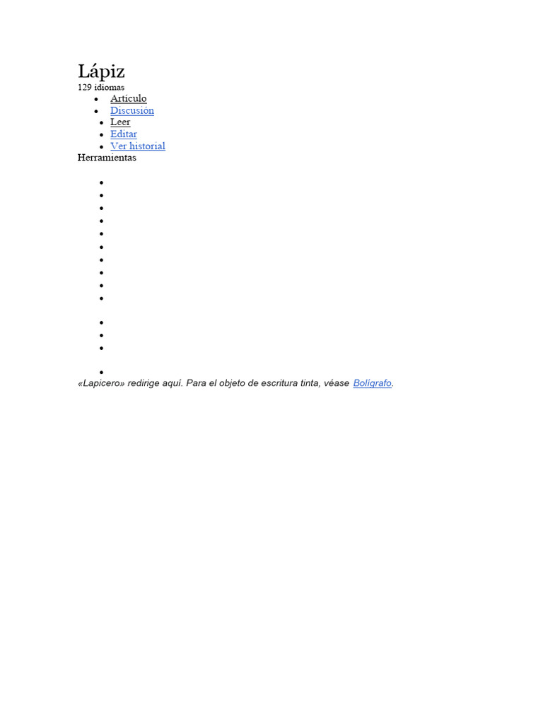 Lápiz | PDF | Lápiz | Herramientas