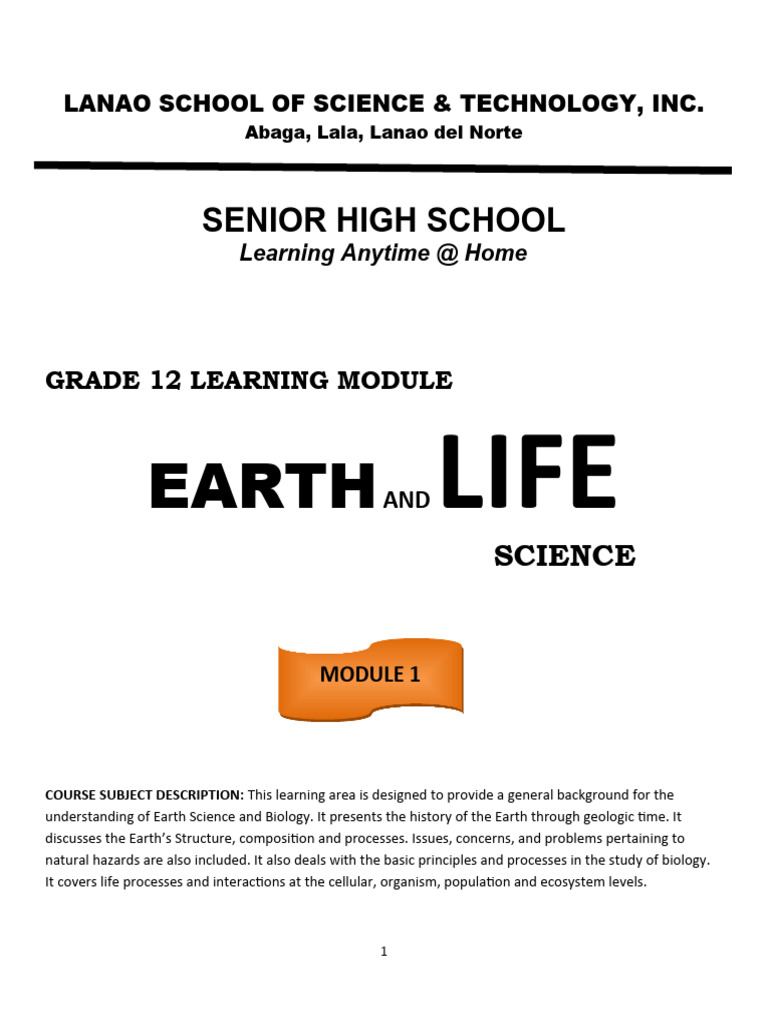 Earth and Life Science Module | PDF | Solar System | Stars