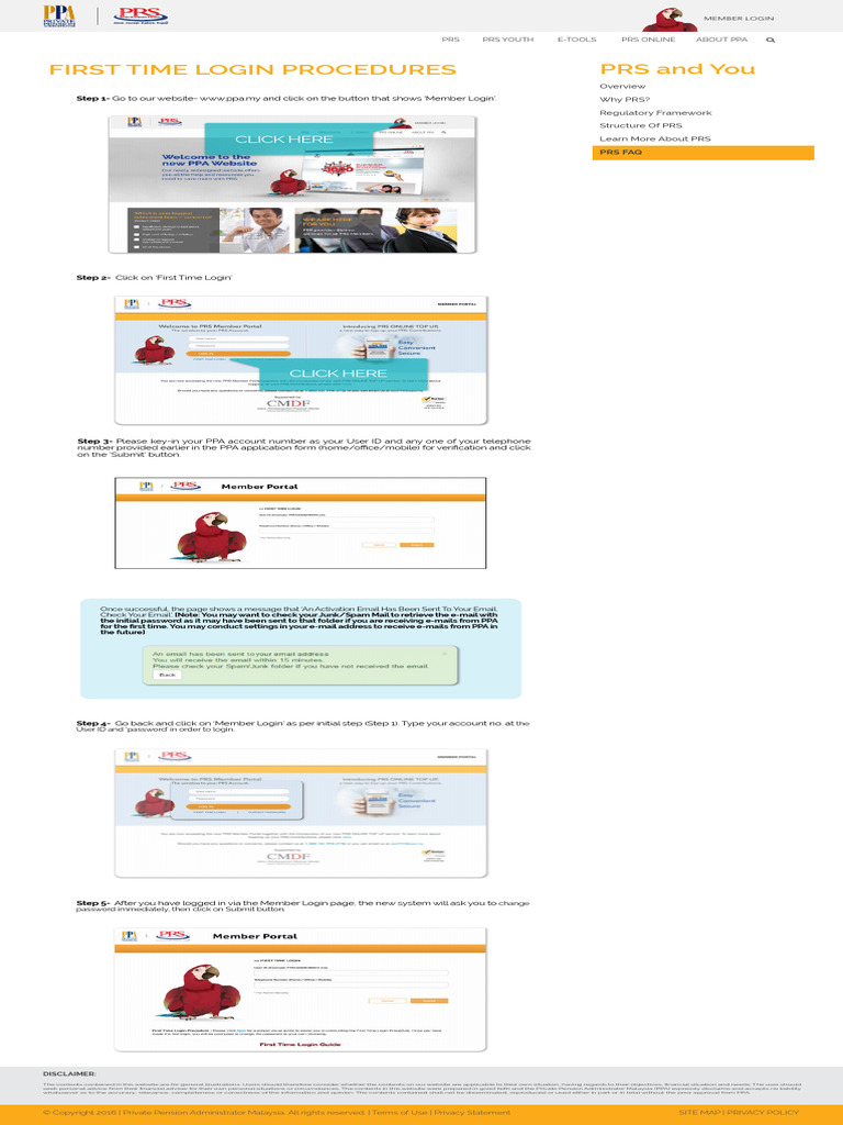 First Time Login Procedures | PDF | Login | Password