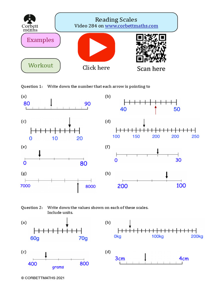 Year 2 Reading Scales Questions | PDF | Temperature | Applied And ...