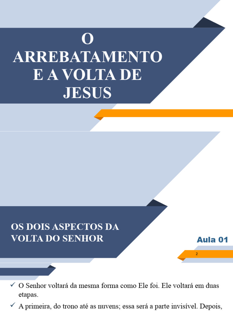Arrebatamento e Volta de Jesus | PDF | Anticristo | Jesus