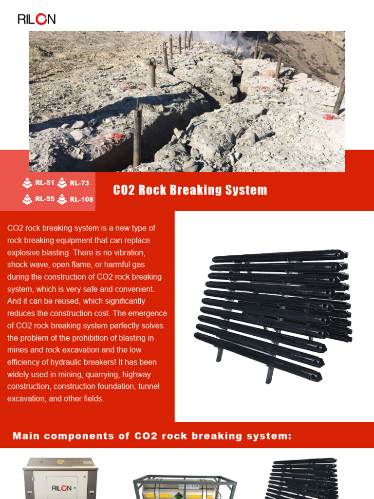 CO2 Rock Breaking System Brochure - Rilon 1 | PDF | Carbon Dioxide ...