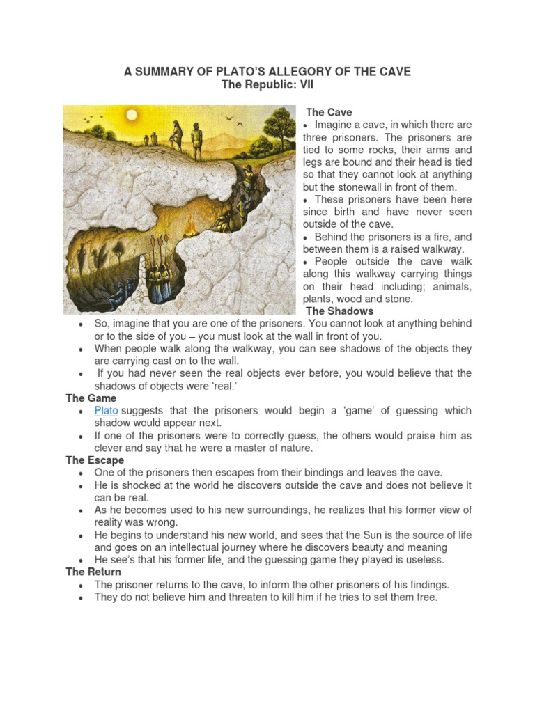 Allegory of The Cave by Plato | PDF