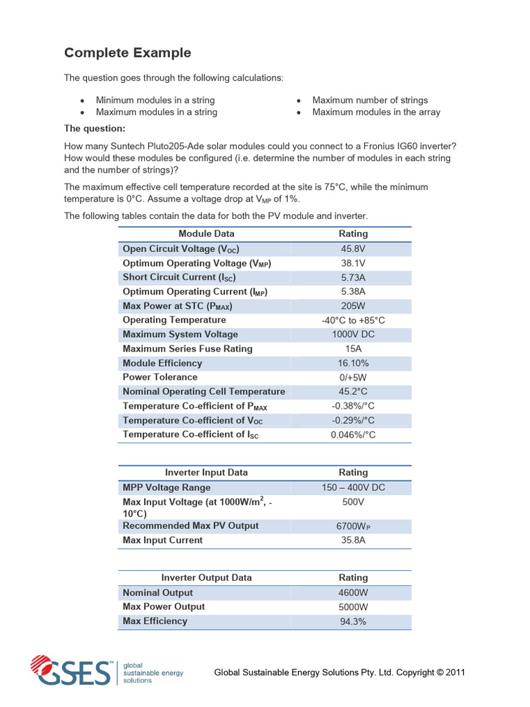 Complete Example | Download Free PDF | Solar Panel | Photovoltaics