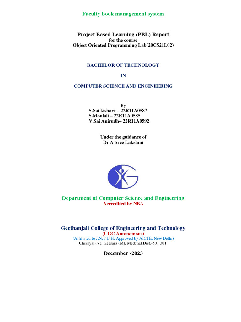 OOPS PBL | PDF | Databases | Graphical User Interfaces