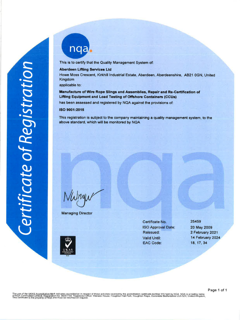 ISO 9001 Certificate | PDF