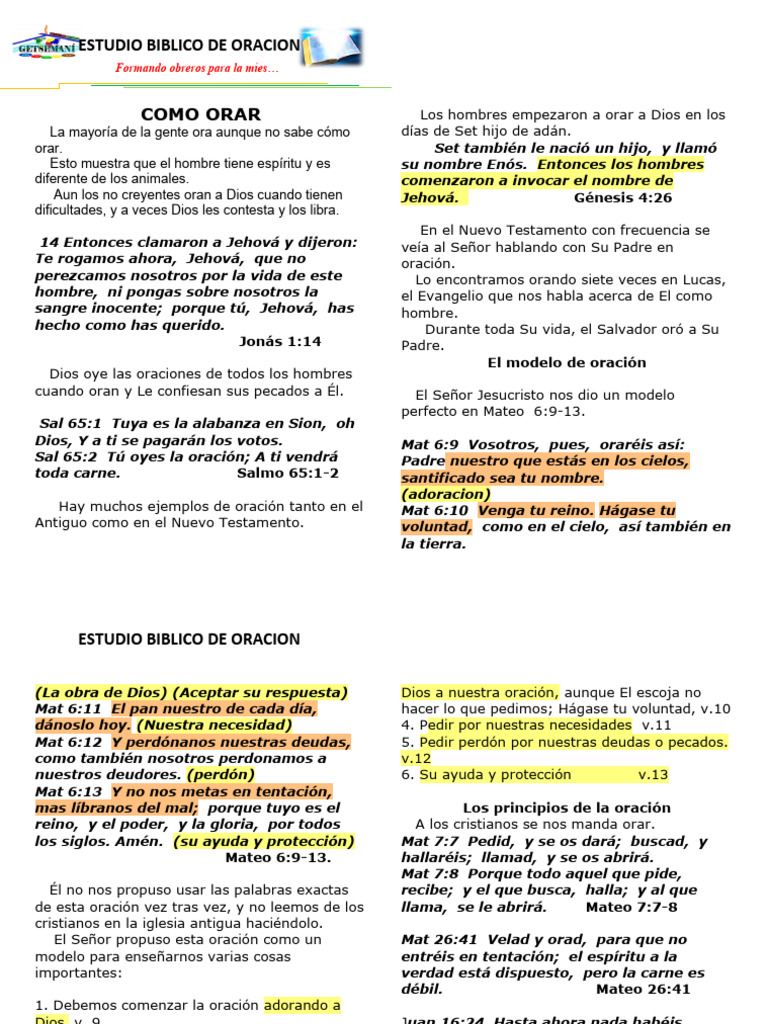 Como Orar | PDF | Oración | orador del Señor
