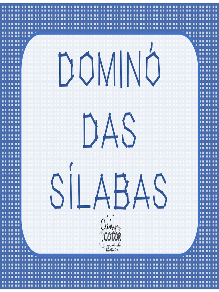 Dominó Silábico para Imprimir | PDF