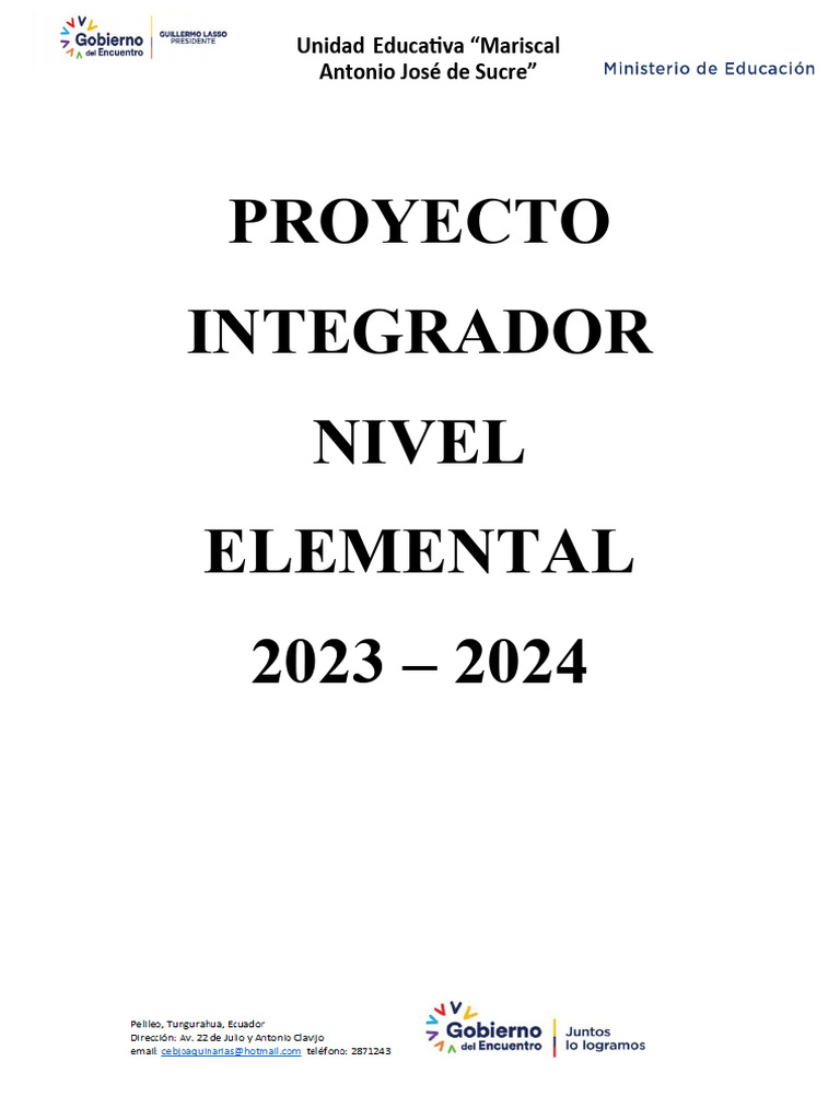 Proyecto Interdisciplinar Elemental | PDF | Aprendizaje | Enseñando