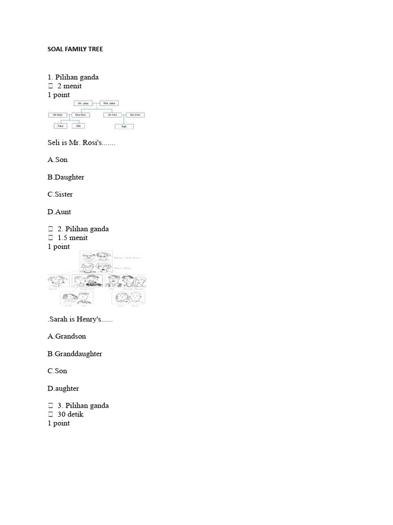 Soal Family Tree | PDF
