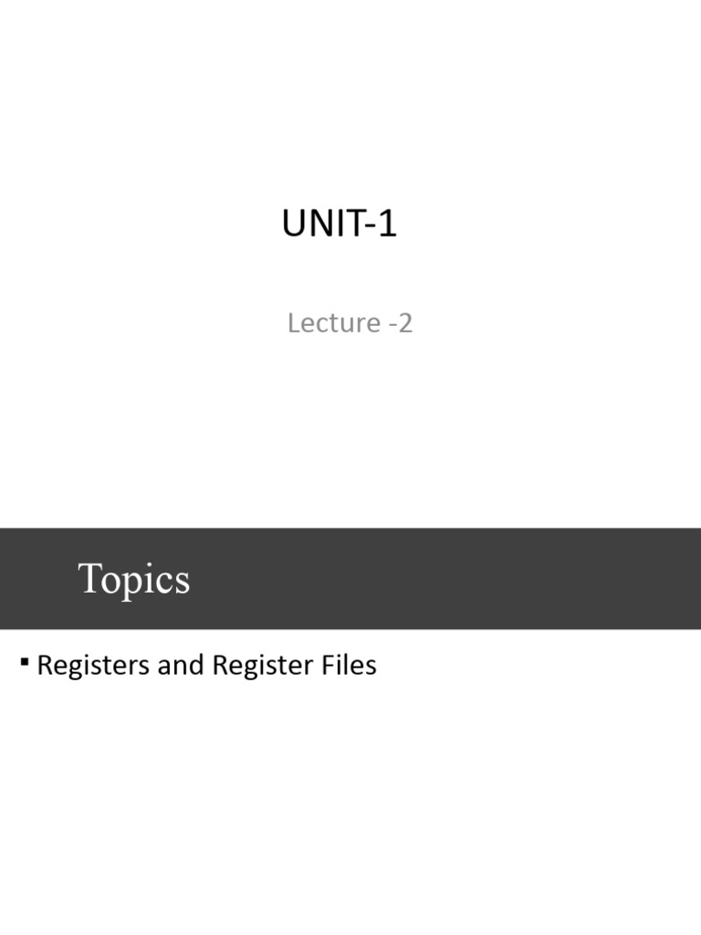 2-Register and Register File-06-01-2024 | PDF | Central Processing Unit | Integrated Circuit